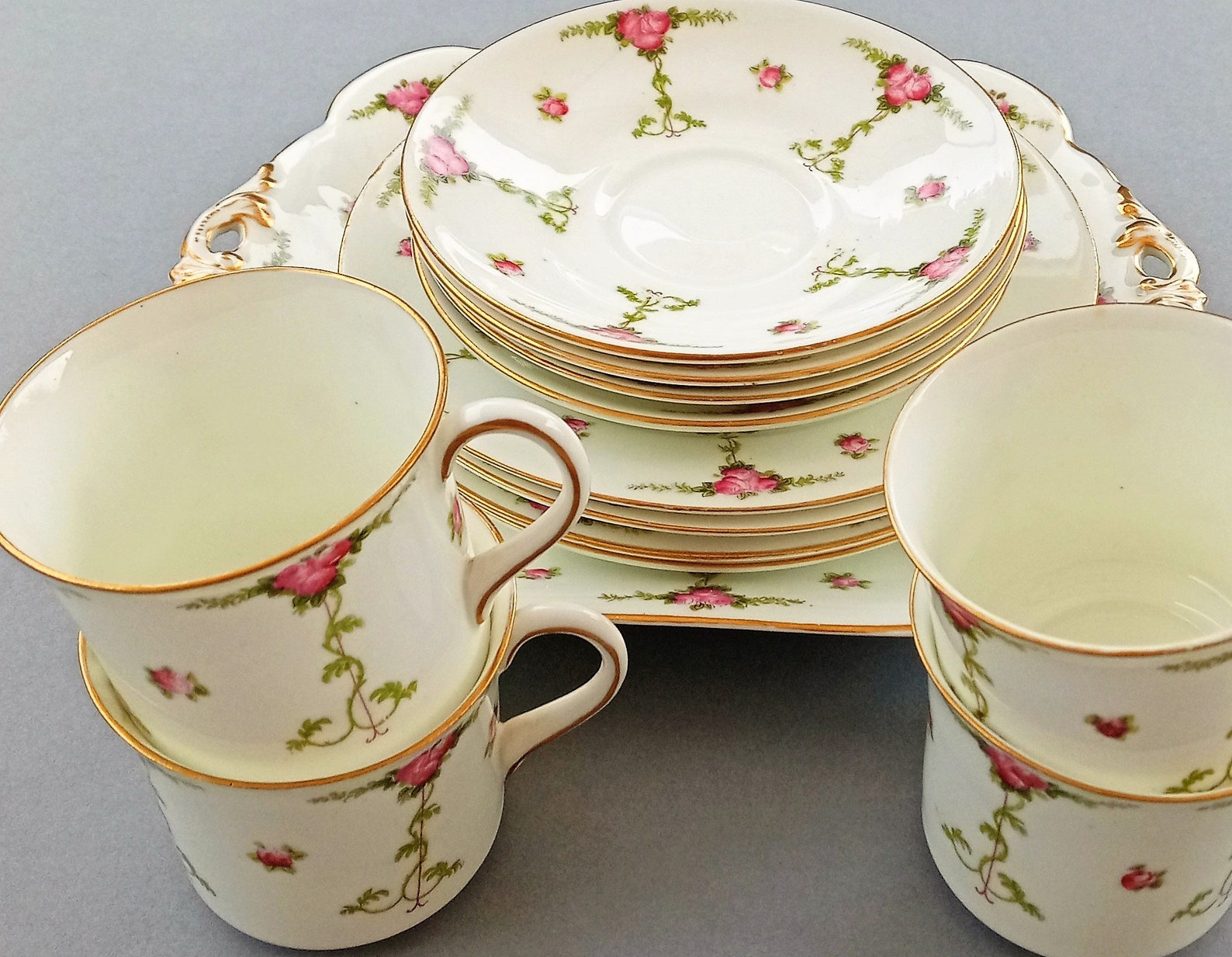 Vintage George Jones and Sons Crescent China Tea Set Made in - Etsy