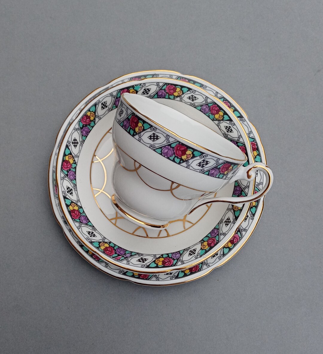 Vintage China Trio, Dakin's Bone China Tea Trio, Fine Bone China Made ...