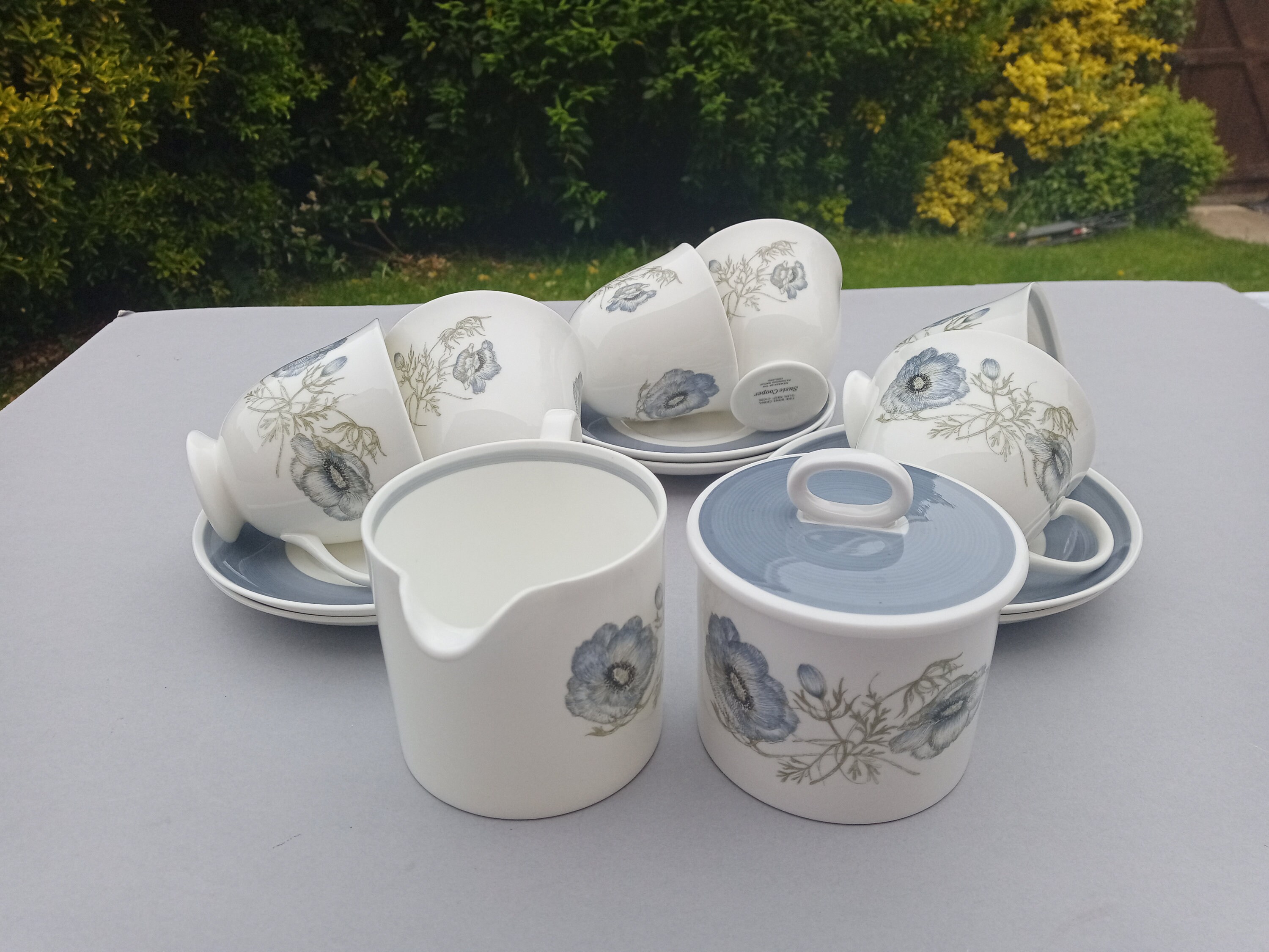 Susie Cooper Tea Set Glen Mist C1035 Made in England in 1960s | Etsy