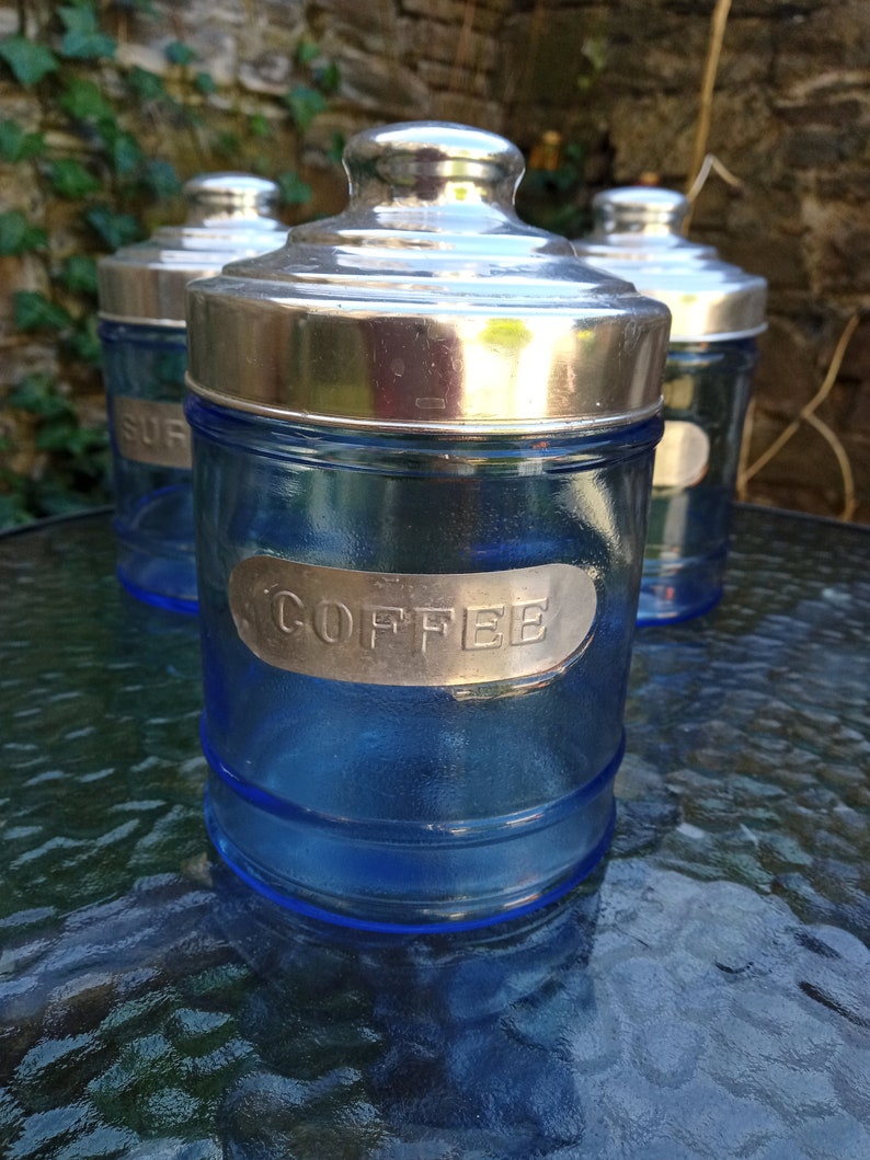 Glass Containers, Vintage Glass Storage Boxes - Etsy