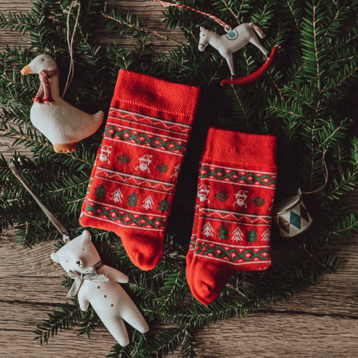 Christmas Red Socks for Men Women Funny Crazy Cotton Rch - Etsy