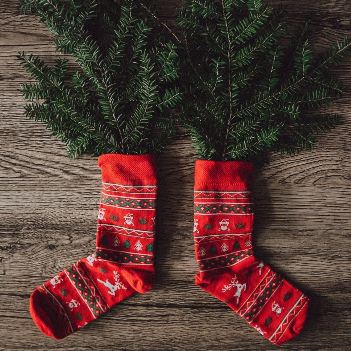 Christmas Red Socks for Men Women Funny Crazy Cotton Rch - Etsy