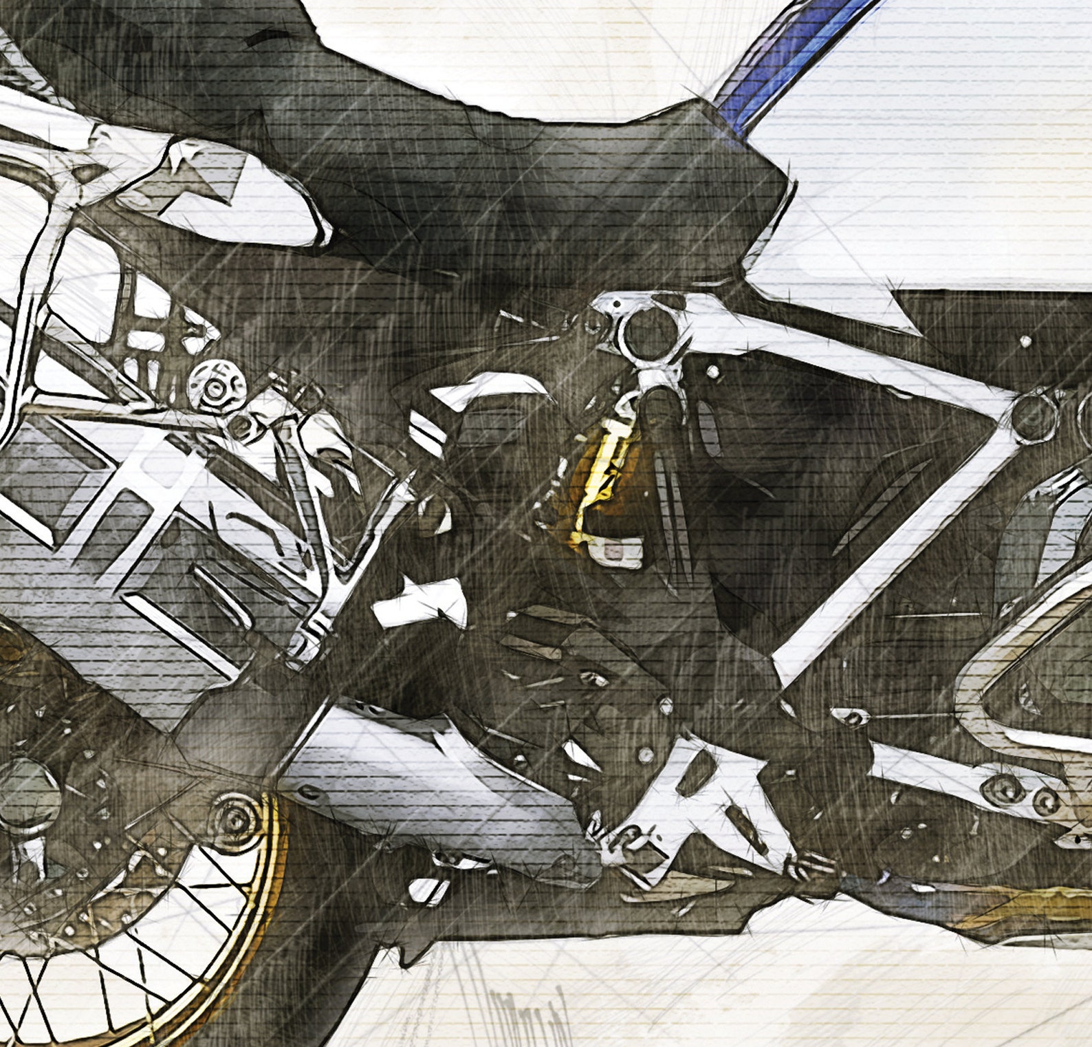 BMW R 1250 GS Adventure Art Sketch Poster no Frame - Etsy