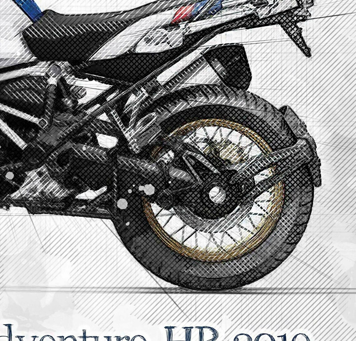 BMW R 1250 GS Adventure HP 2019, Art Sketch Poster [no Frame] - Etsy
