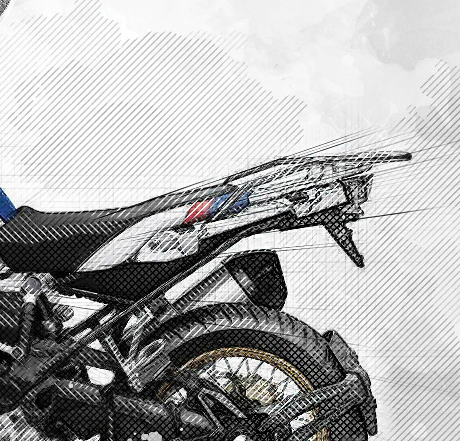 BMW R 1250 GS Adventure HP 2019, Art Sketch Poster [no Frame] - Etsy