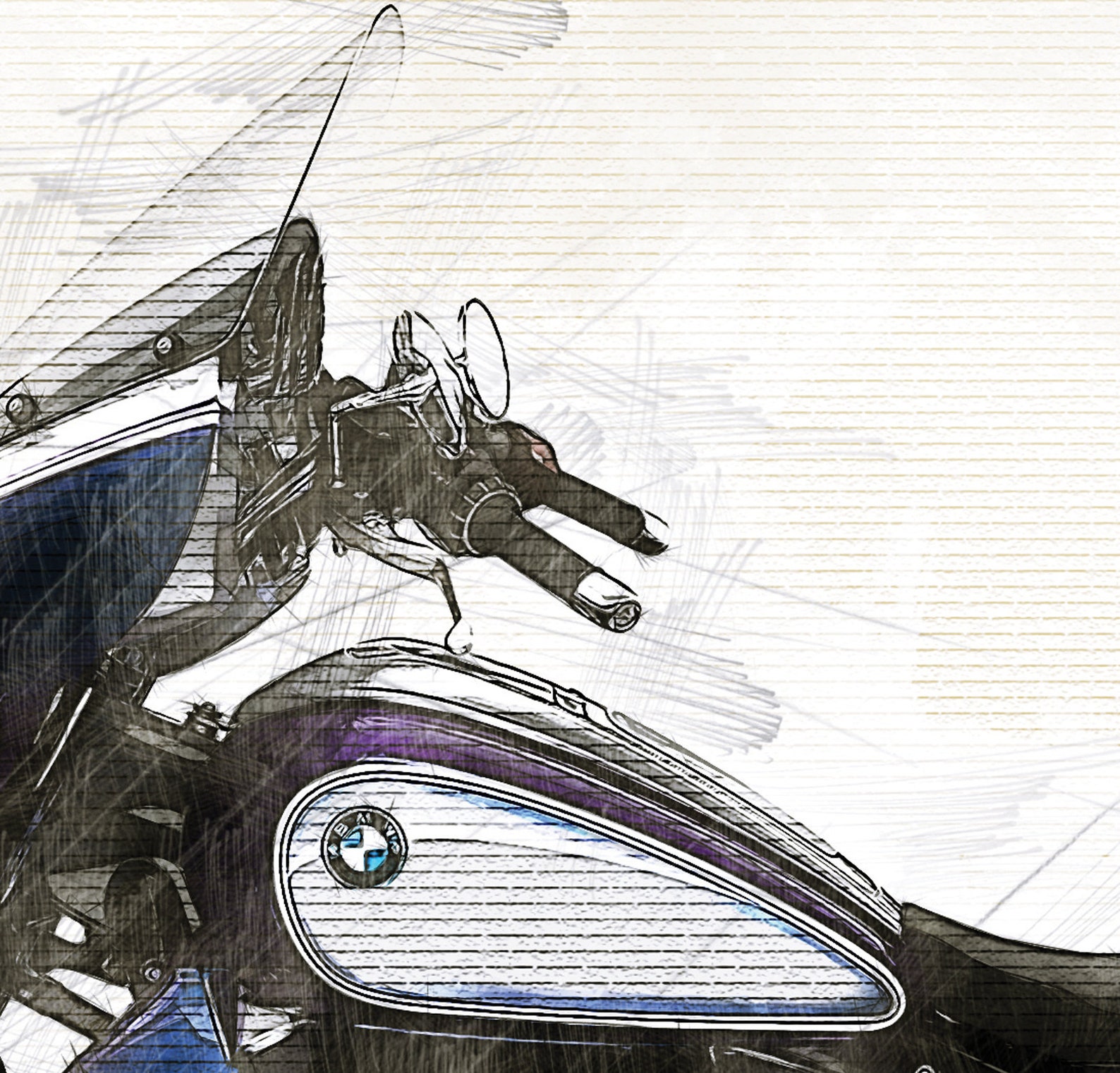 BMW R18 TRANSCONTINENTAL 2022 all Colors Art Sketch - Etsy