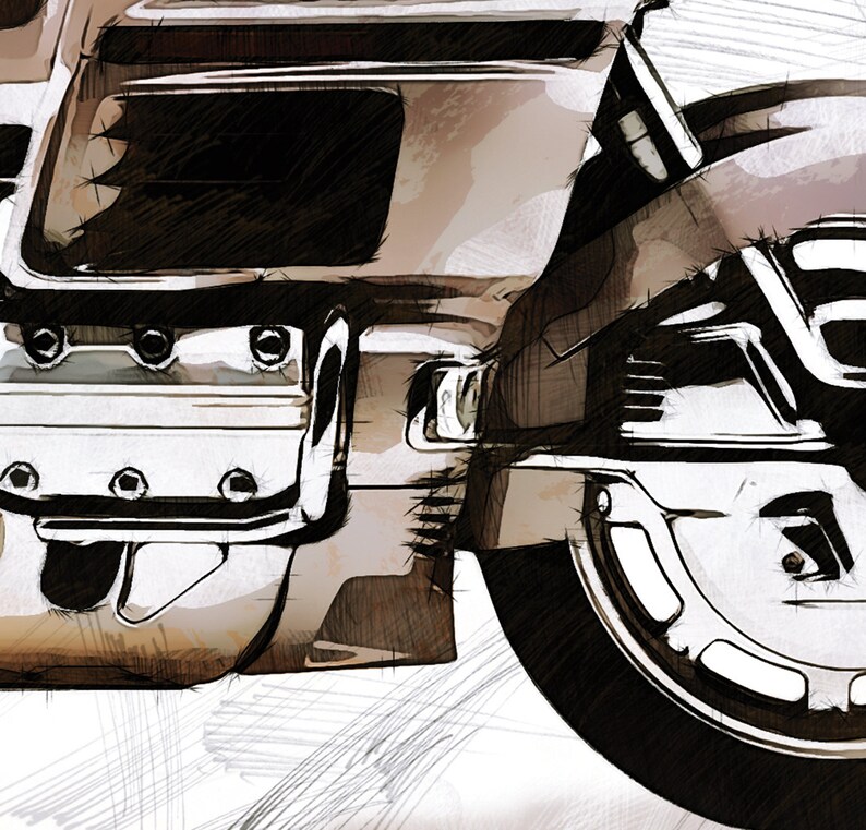 Honda GLX 1500 Gold Wing - 1998, Art Sketch Poster [no Frame] - Etsy
