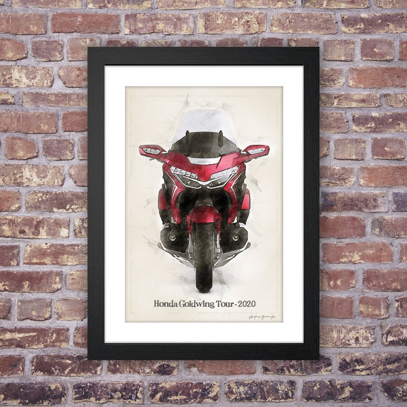 HONDA Goldwing Touring 2020 Front/rear Red/blue/black Art - Etsy