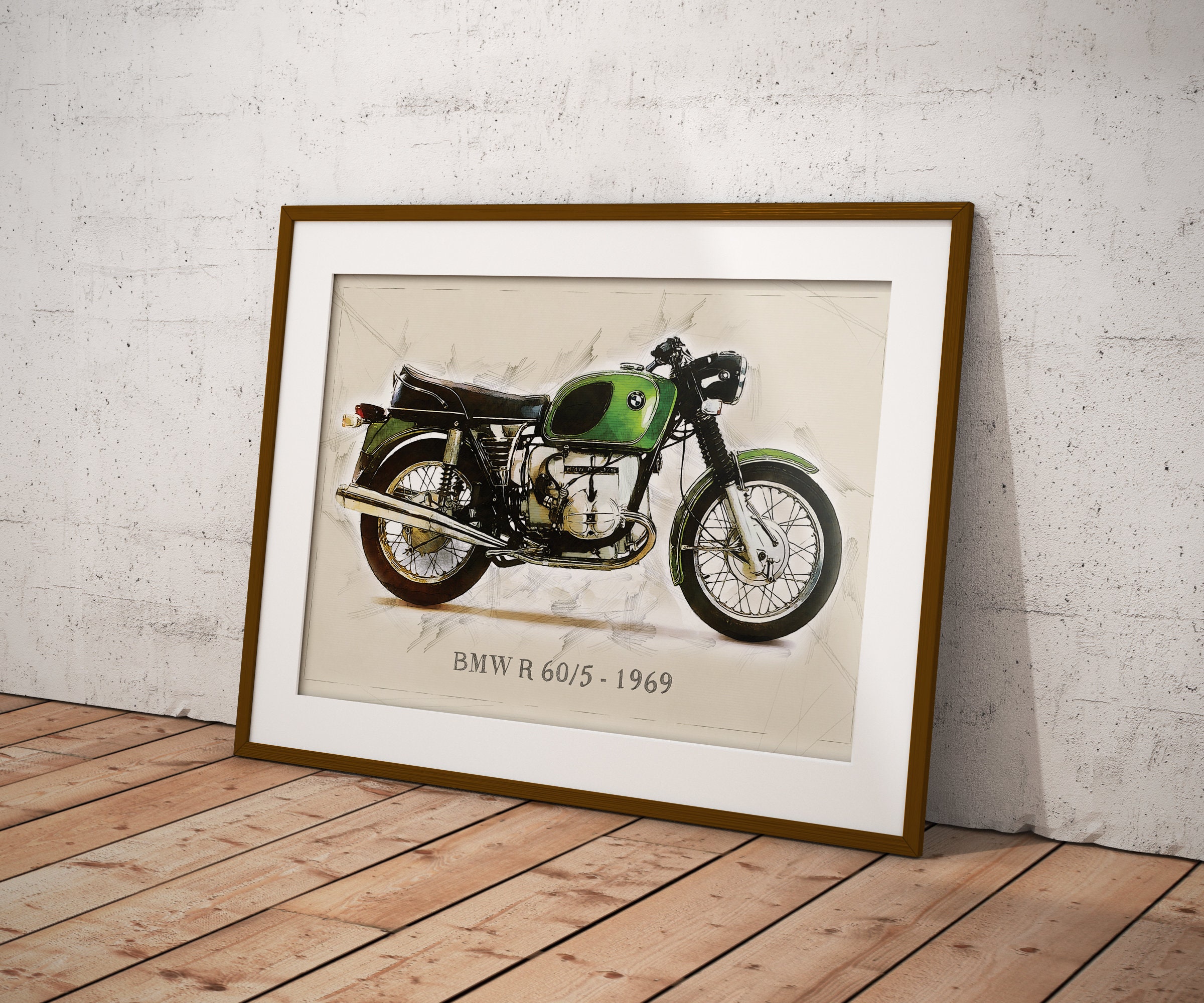 BMW R 60/5 1969 Art Sketch Poster no Frame | Etsy