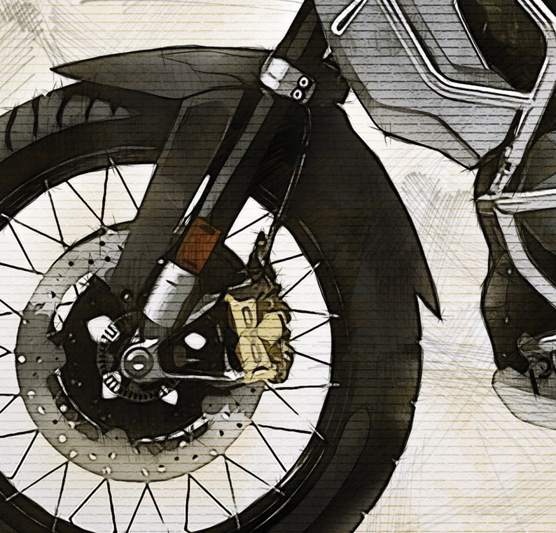 BMW R 1250 GS Adventure 2020 Black Rim Art Sketch Poster - Etsy