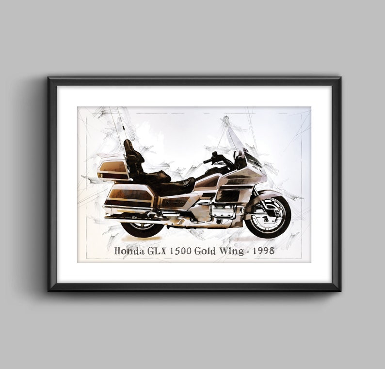 Honda GLX 1500 Gold Wing - 1998, Art Sketch Poster [no Frame] - Etsy