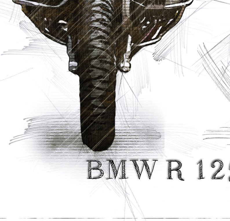 BMW R 1250 GS 40th Anniversary 2021 Art Sketch Poster no - Etsy