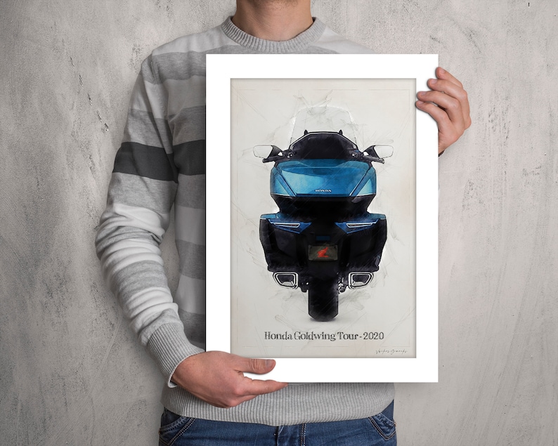 HONDA Goldwing Touring 2020 Front/rear Red/blue/black Art - Etsy