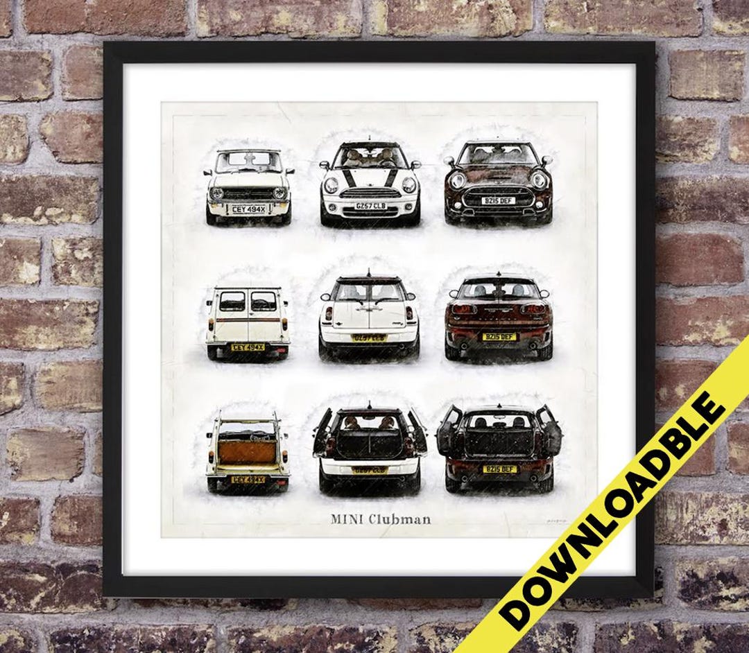 Mini Cooper - Clubman, Art Sketch Poster [DIGITAL] - Etsy