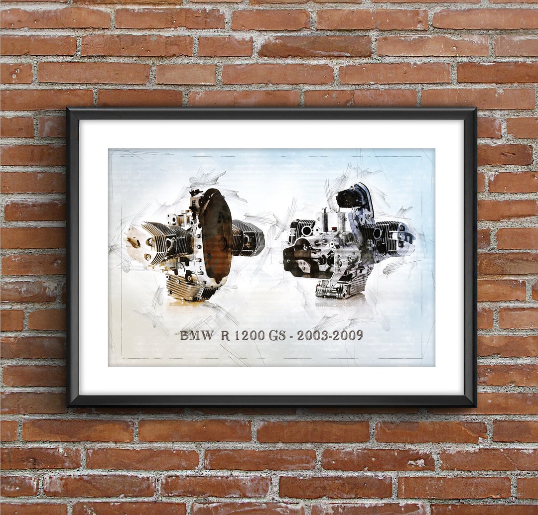 BMW R 1200 GS - Boxer Engine 2003-2009, Art Sketch Poster [no Frame] - Etsy