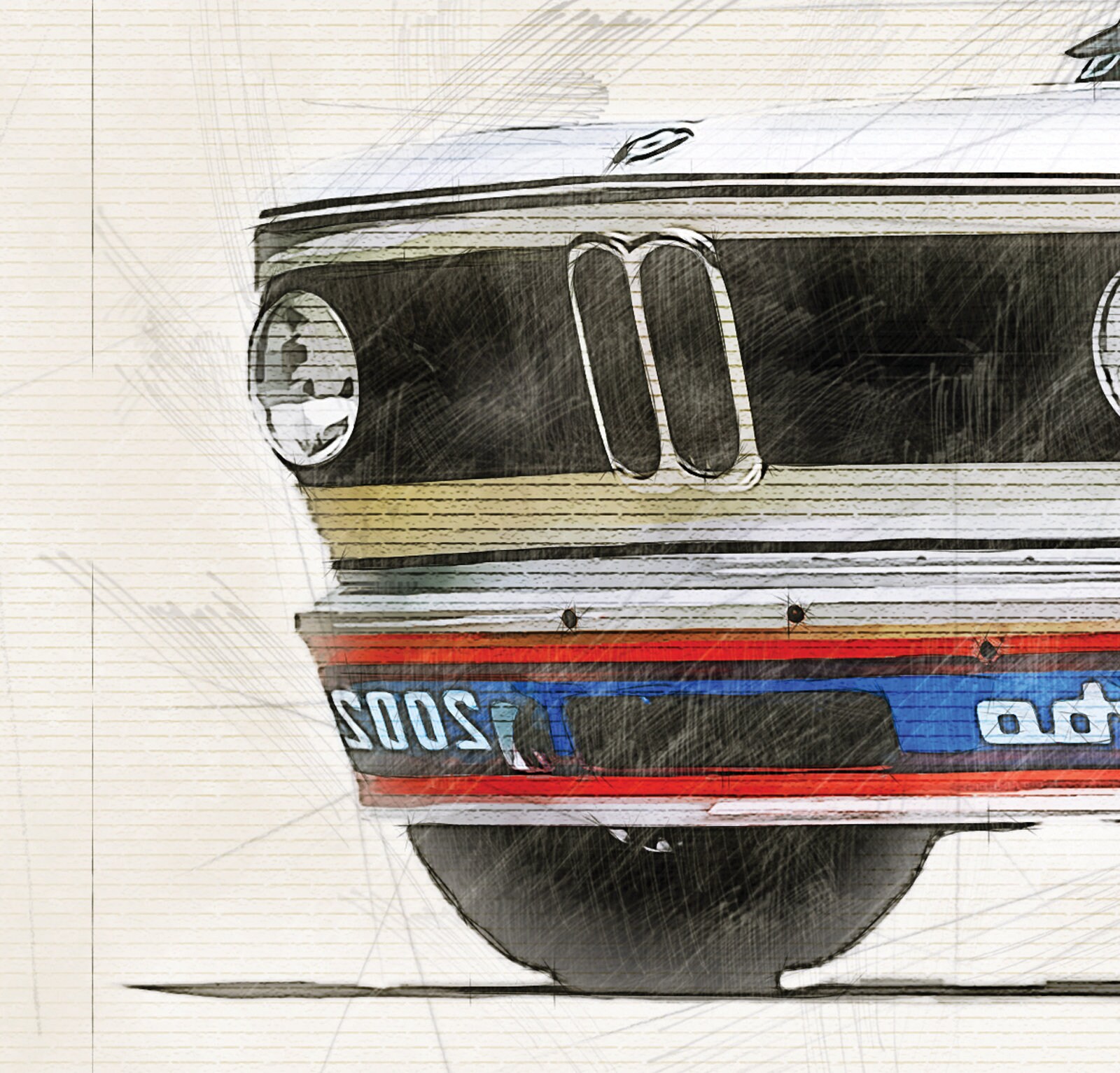 BMW 2002 Turbo group 2 Engine BMW M31 1974-1975 art | Etsy