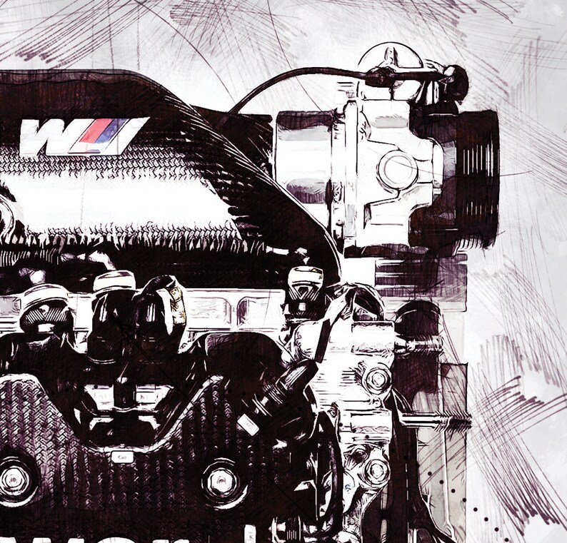 BMW P48 Turbo - Engine, Art Sketch Poster [no Frame] - Etsy
