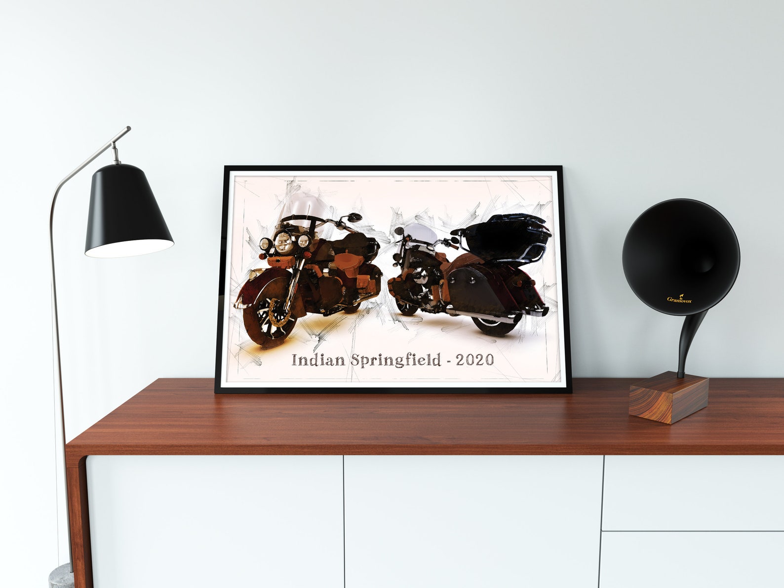 Indian Springfield Front/rear 2020 Art Sketch Poster no - Etsy