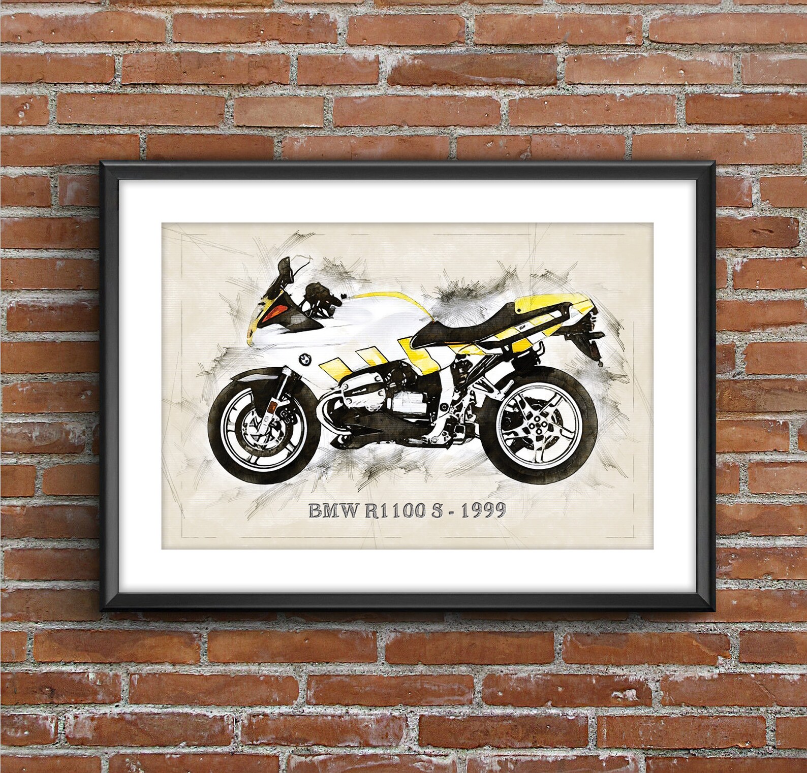 BMW R1100S 1999 Art Sketch Poster no Frame - Etsy