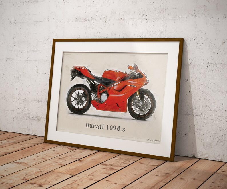 Ducati 1098S, Art Sketch Poster [no Frame] - Etsy