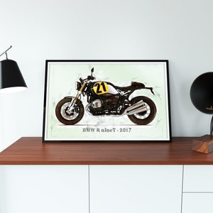 BMW R Ninet - (2017), Art Sketch Poster [no Frame] - Etsy