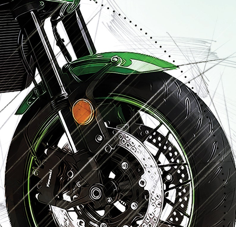 Kawasaki Z900RS CAFE 2020 Art Sketch Poster no Frame - Etsy