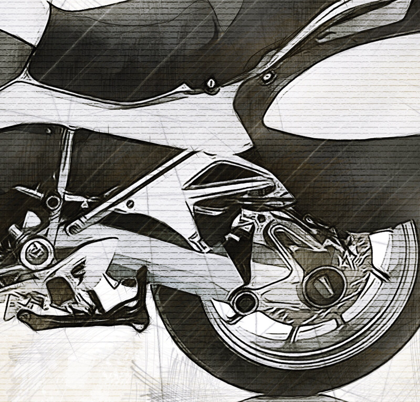 BMW R 1200 RT art sketch poster no frame | Etsy