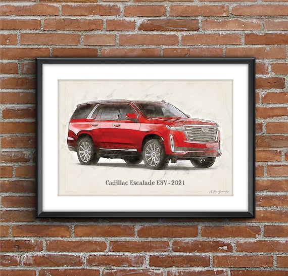 Cadillac Escalade ESV 2021 Art Sketch Poster no Frame | Etsy