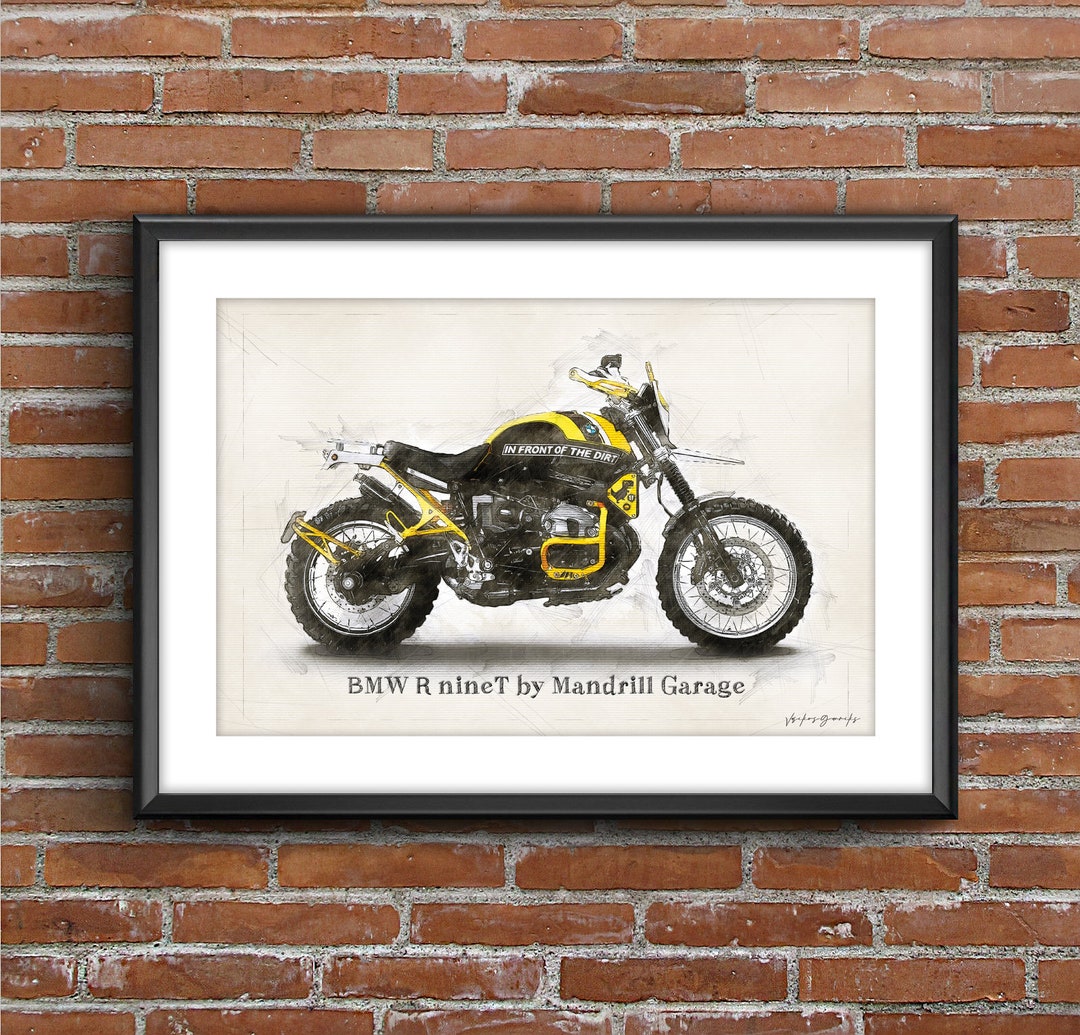 BMW R Ninet by Mandrill Garage, Art Sketch Poster [no Frame] - Etsy