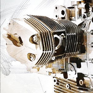 BMW R 1200 GS - Boxer Engine 2003-2009, Art Sketch Poster [no Frame] - Etsy