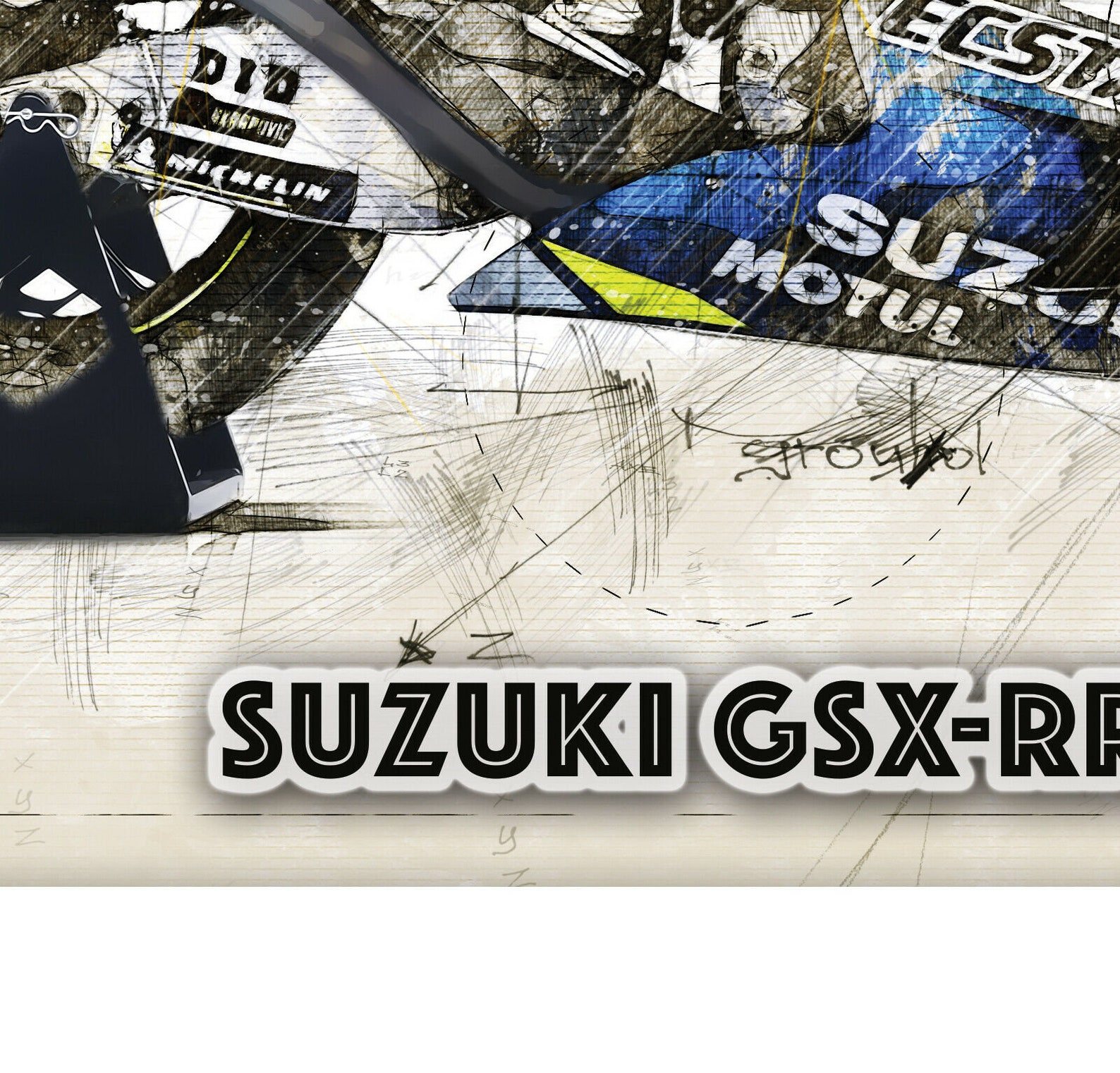 Suzuki GSX-RR 2019 Art Sketch Poster no Frame | Etsy