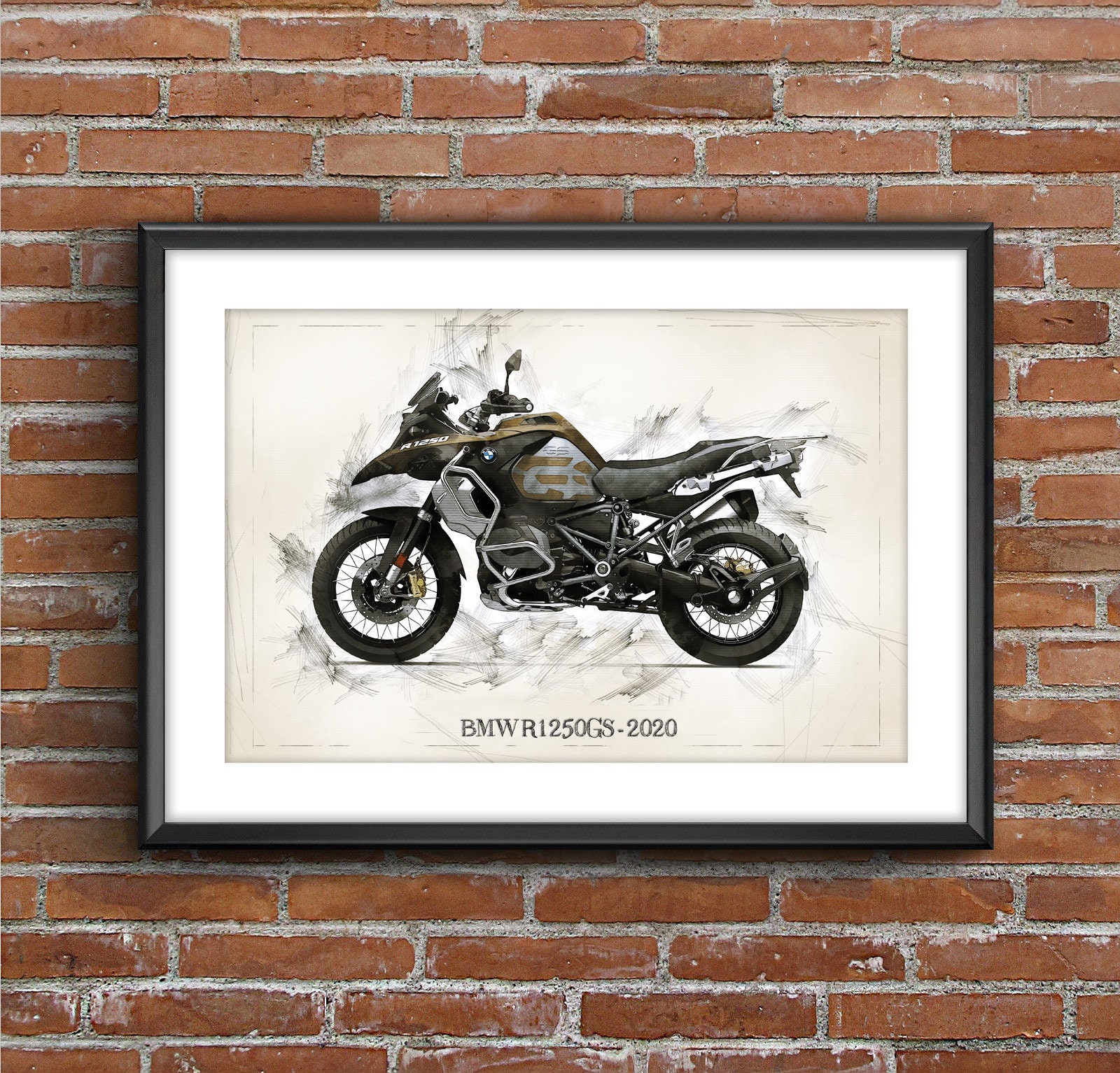 BMW R 1250 GS - 2020, Art Sketch Poster [no Frame] - Etsy