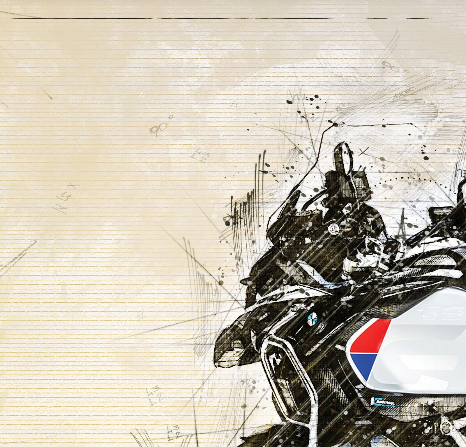 BMW R 1250 GS Adventure (2020), Art Sketch Poster [no Frame] - Etsy