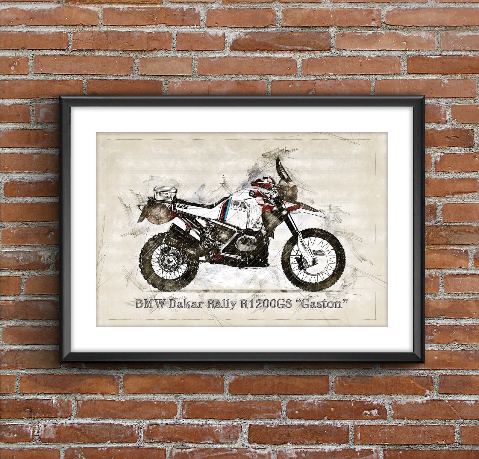 BMW Dakar Rally R1200GS "gaston", Art Sketch Poster [no Frame] - Etsy