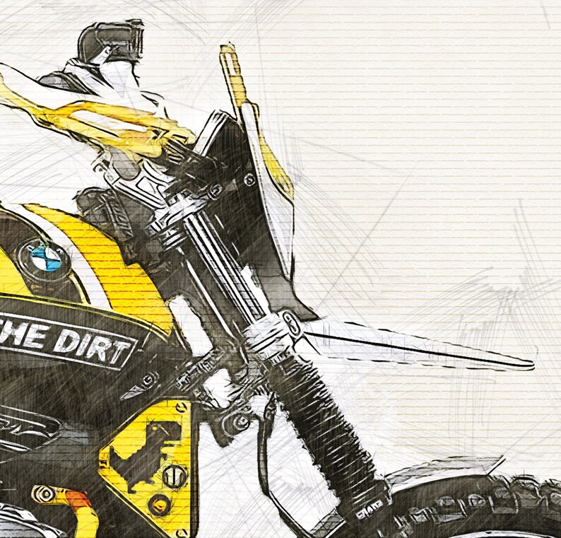 BMW R Ninet by Mandrill Garage Art Sketch Poster no Frame | Etsy