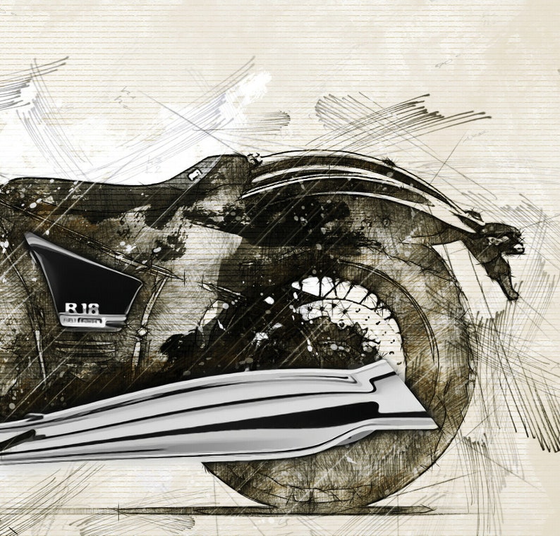 BMW R18 2021 Art Sketch Poster no Frame - Etsy