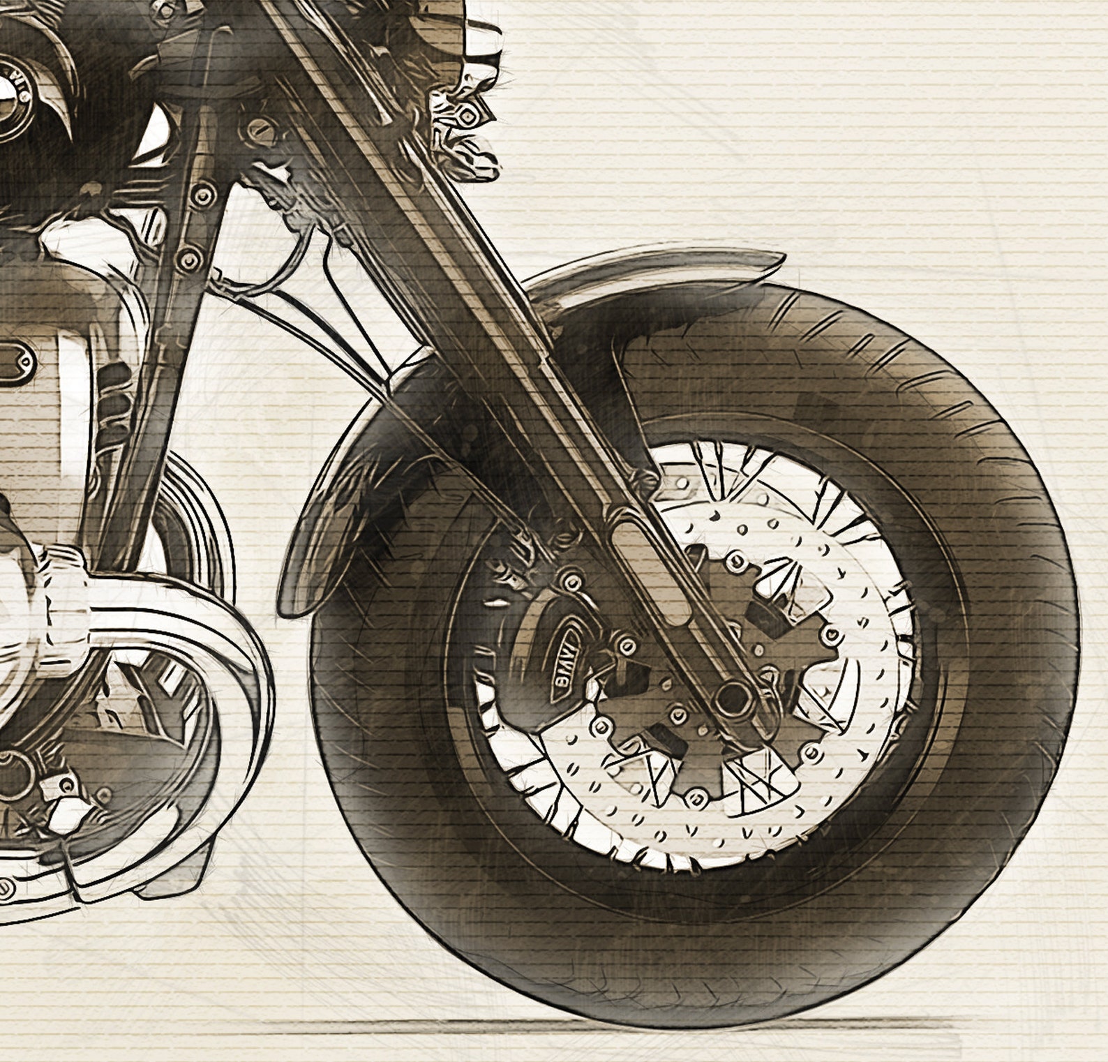 BMW R18 Classic 2021 Art Sketch Poster no Frame - Etsy
