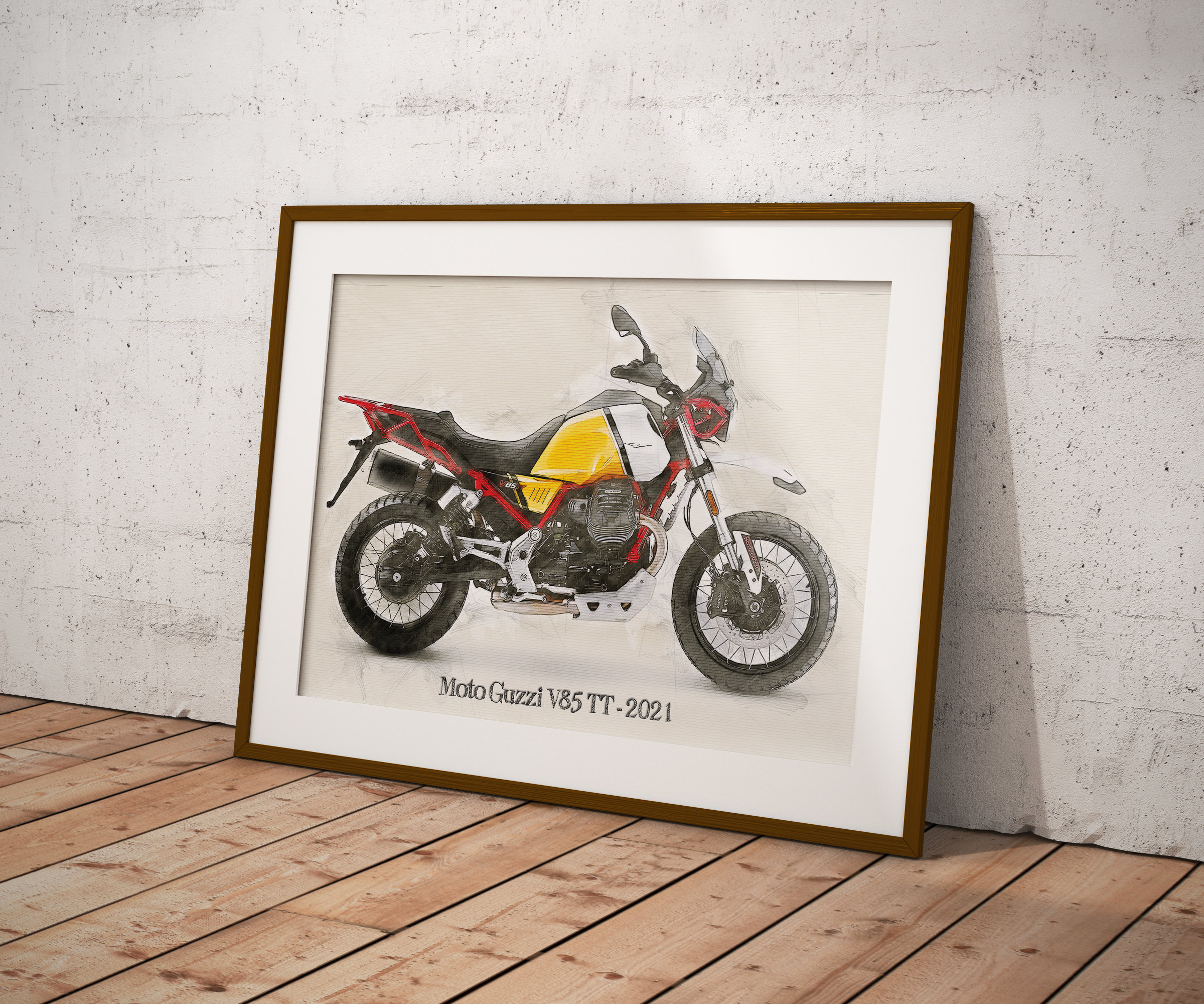 Moto Guzzi V85TT - 2021, Art Sketch Poster [no Frame] - Etsy