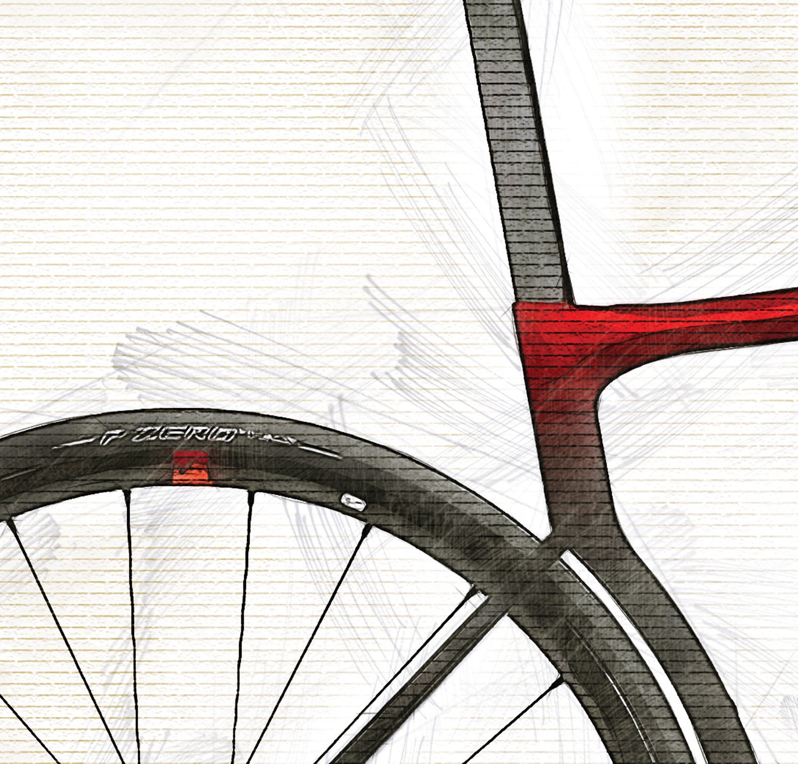 3T STRADA RIVAL AXS 2X12 – Cycling Print - Art Sketch Poster [no Frame ...