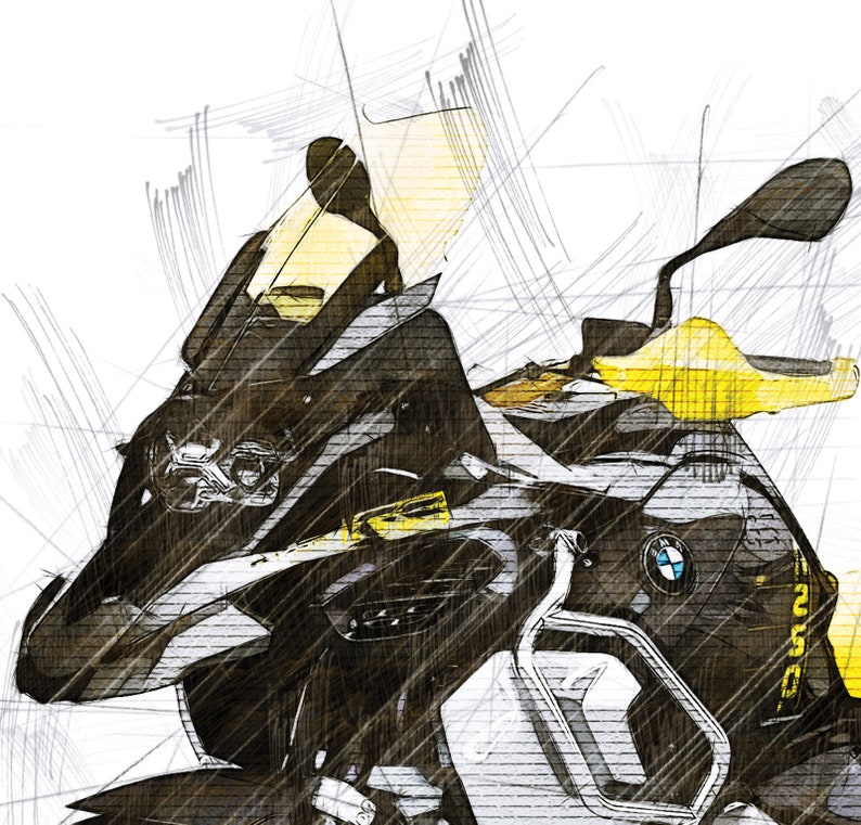 BMW R 1250 GS 40th Anniversary 2021 Art Sketch Poster no - Etsy