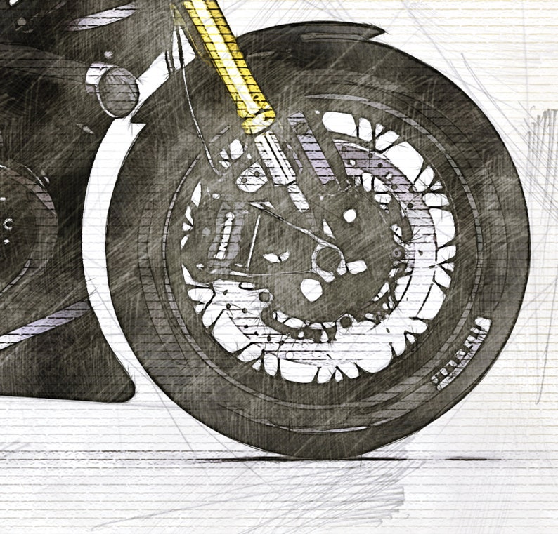 BMW R Nine T Cafe Racer, Art Sketch Poster [no Frame] - Etsy