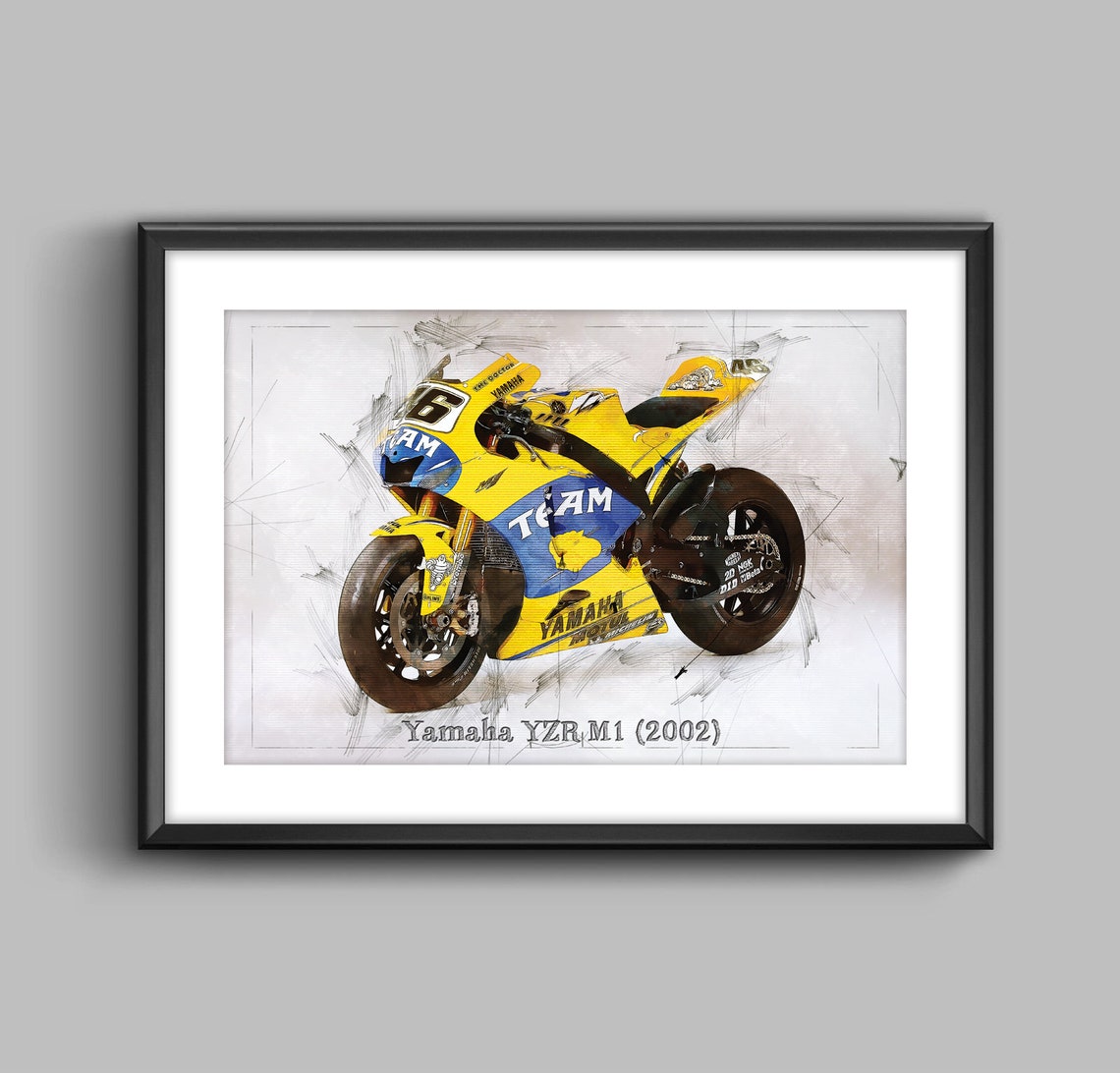 Yamaha YZR M1 2002 Art Sketch Poster no Frame - Etsy