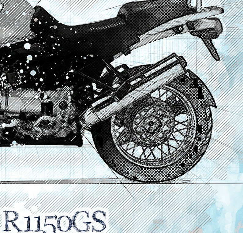 BMW R1150GS 2001 Art Sketch Poster no Frame | Etsy