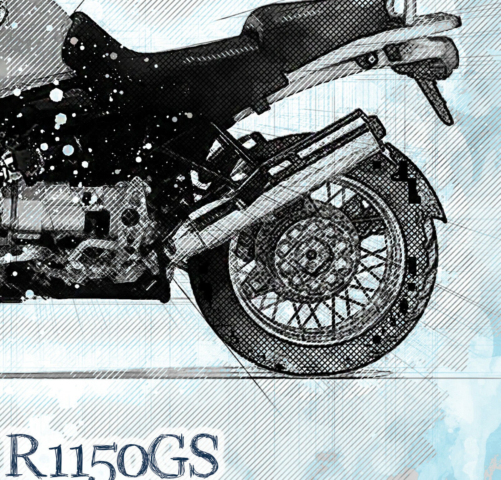 BMW R1150GS -2001, Art Sketch Poster [no Frame] - Etsy