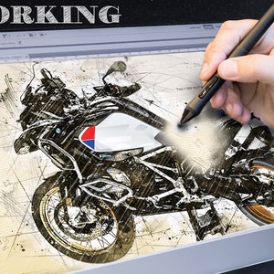 BMW R 1250 GS Adventure 2020 Art Sketch Poster no Frame - Etsy