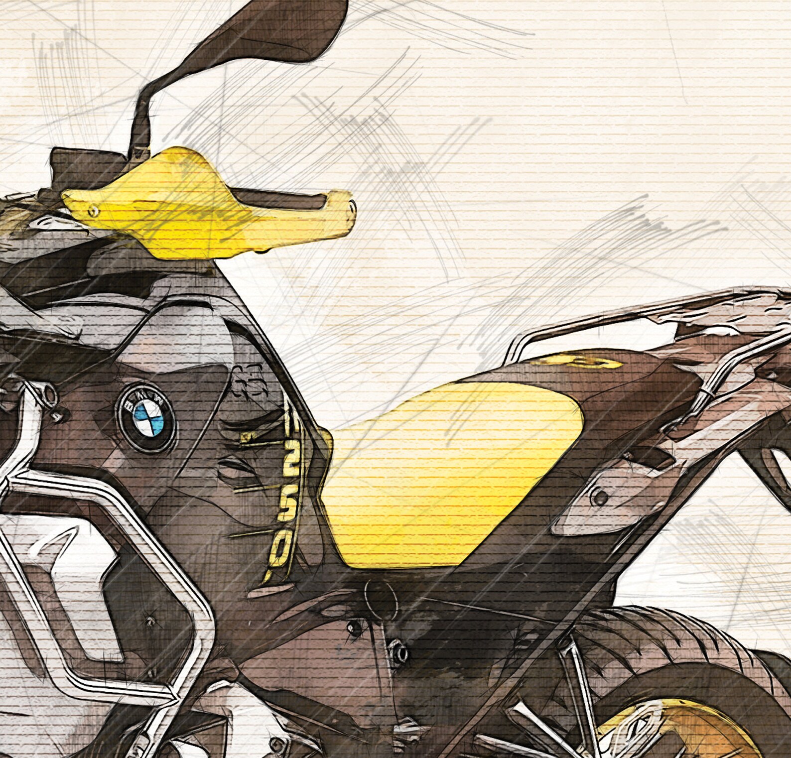 BMW R 1250 GS - 2021, Art Sketch Poster [no Frame] - Etsy