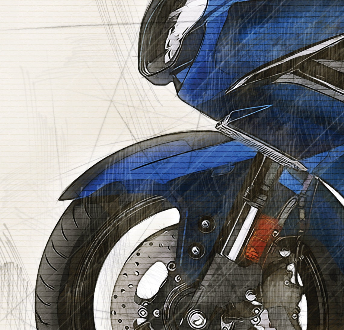 Yamaha FJR 1300 ES - 2018, Art Sketch Poster [no Frame] - Etsy