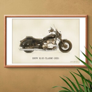 BMW R18 Classic - 2021, Art Sketch Poster [no Frame] - Etsy