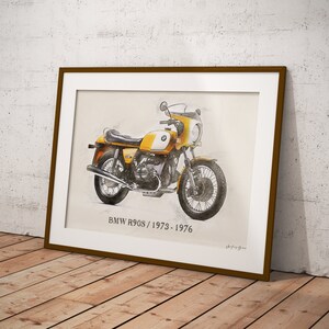 BMW R 90S/ 1973 - 1976, Art Sketch Poster [no Frame] - Etsy