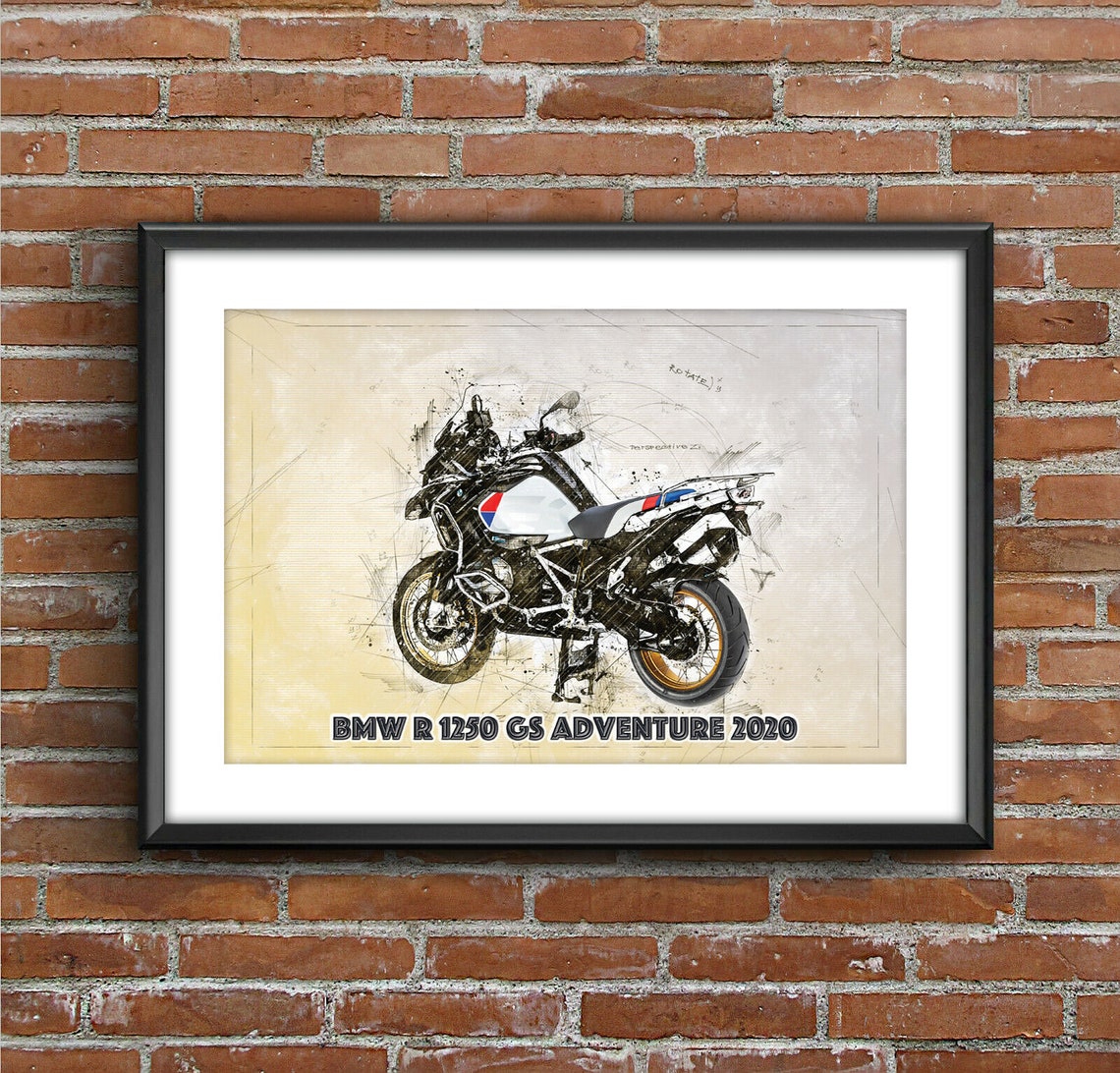 BMW R 1250 GS Adventure 2020 Art Sketch Poster no Frame - Etsy